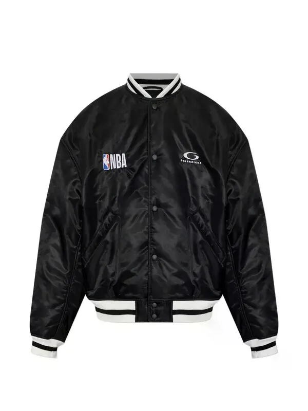 Balenciaga X Nba Logo-patch Bomber Jacket