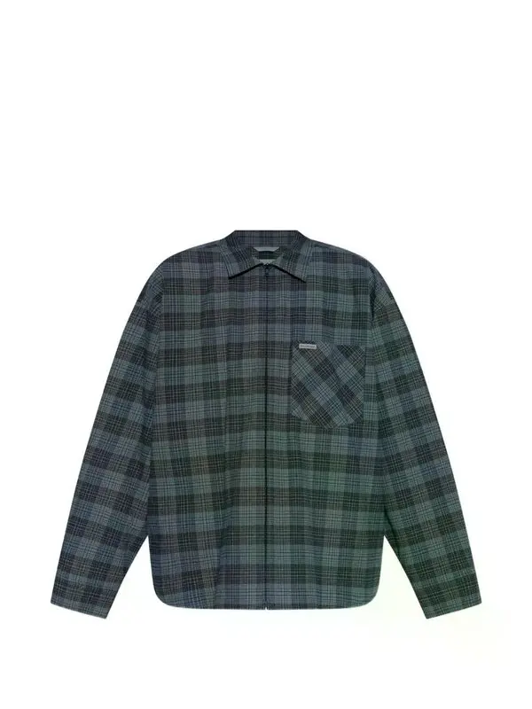 Balenciaga Checked Shirt - Blue