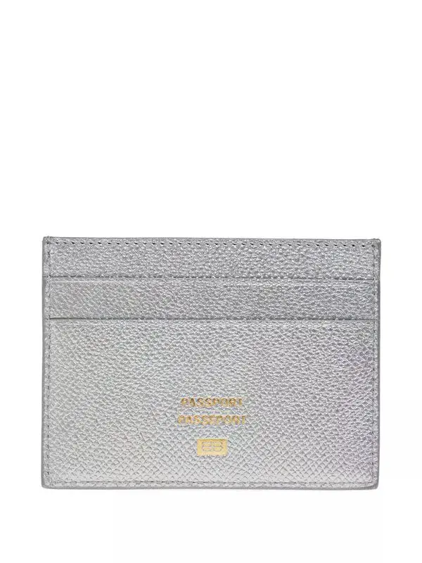 Balenciaga Textured Graphic Cardholder