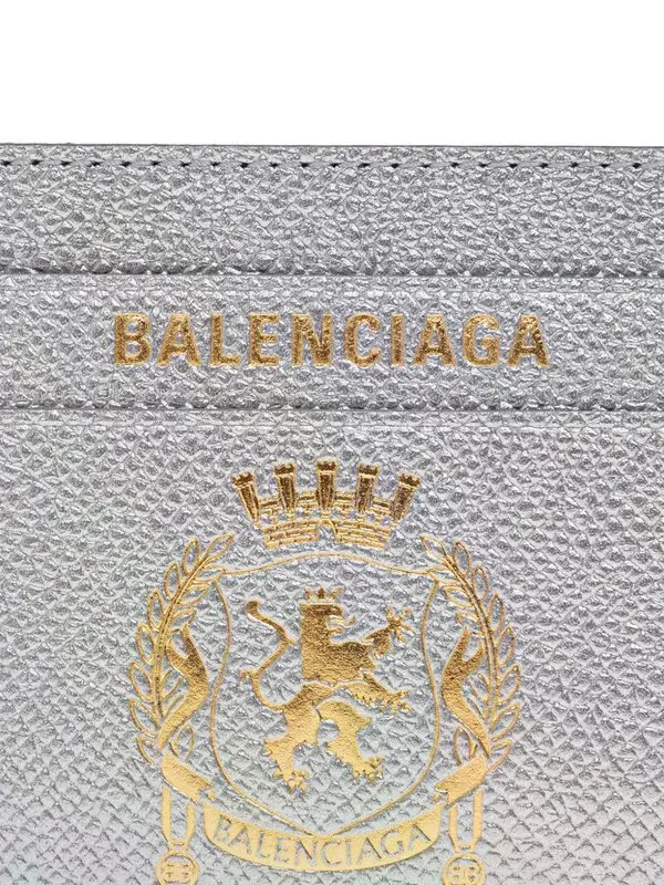 Balenciaga Textured Graphic Cardholder