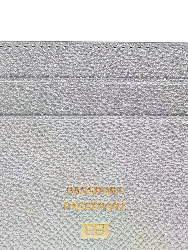 Balenciaga Textured Graphic Cardholder