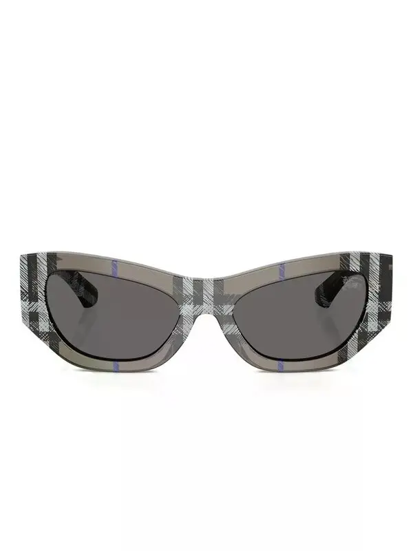 Burberry Check Pattern Cat-eye Sunglasses