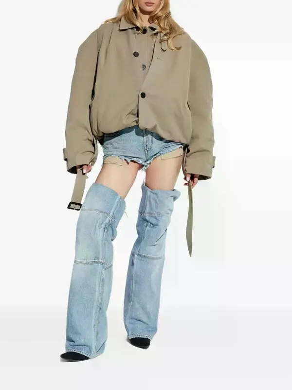 Balenciaga Flipped Hooded Trench Coat