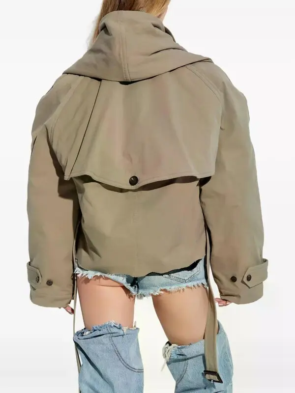 Balenciaga Flipped Hooded Trench Coat