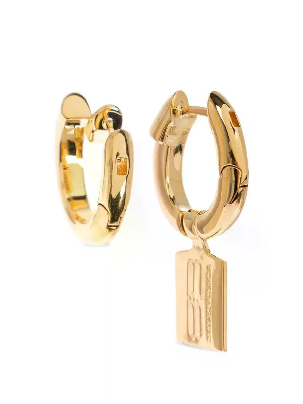 Balenciaga Rectangular Drop Earrings - Gold