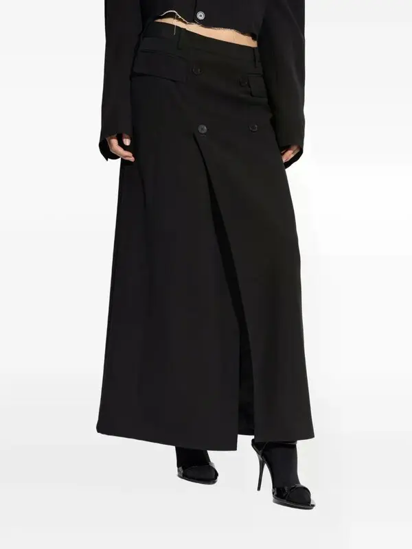 Balenciaga Double-breasted Split Skirt