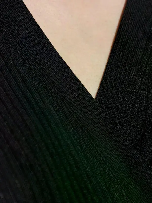 Balenciaga Ribbed-knit Wrap-tie Cardigan