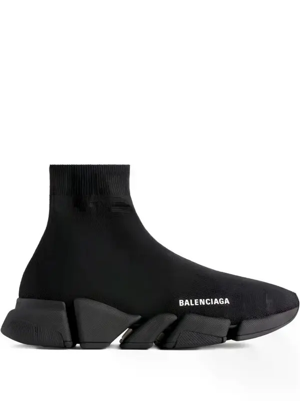 Balenciaga Speed 2.0 Knitted Sneakers - Black
