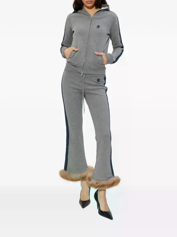 Balenciaga Flared Trousers With Fur Trim