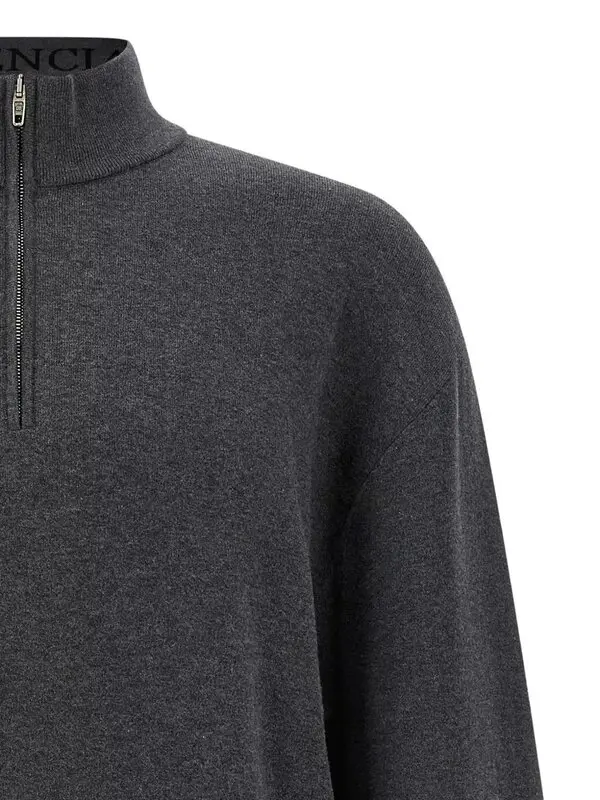Balenciaga Organic Cotton Half-zip Sweater