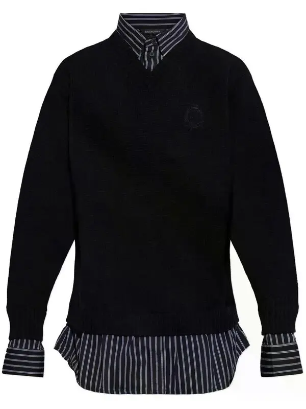 Balenciaga Layered Sweater - Black