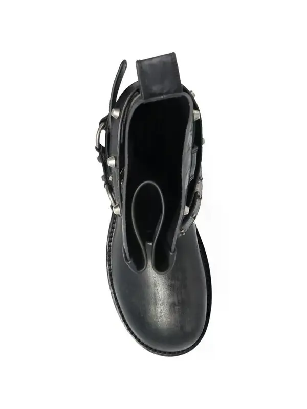 Balenciaga Venom City Studded-strap Leather Boots
