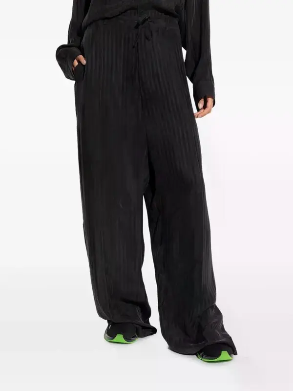 Balenciaga Striped Drawstring Trousers