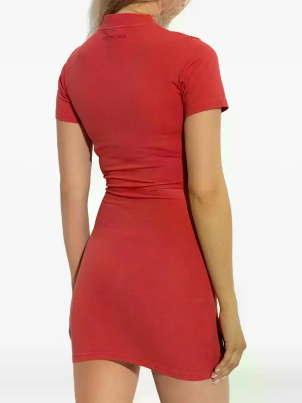 Balenciaga Short-sleeve Crewneck Mini Dress