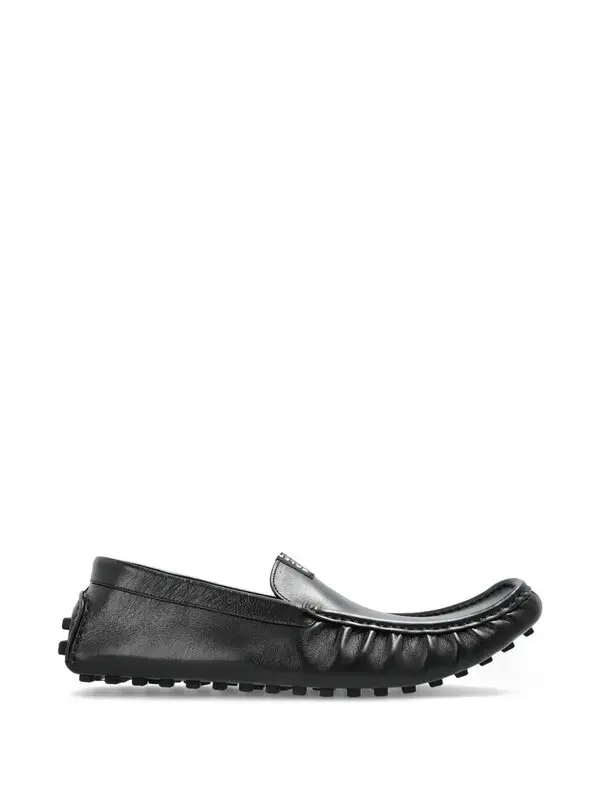 Balenciaga Portofino Ruched Leather Loafers