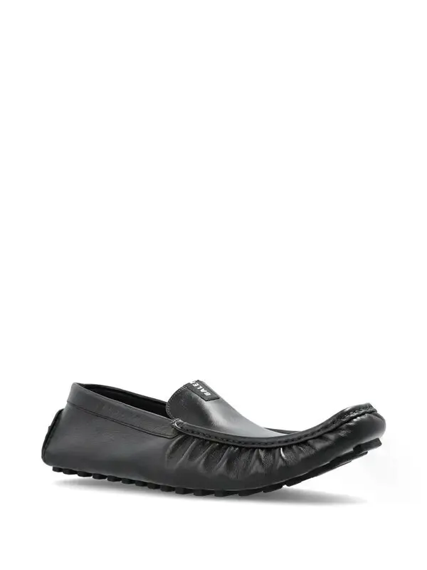 Balenciaga Portofino Ruched Leather Loafers
