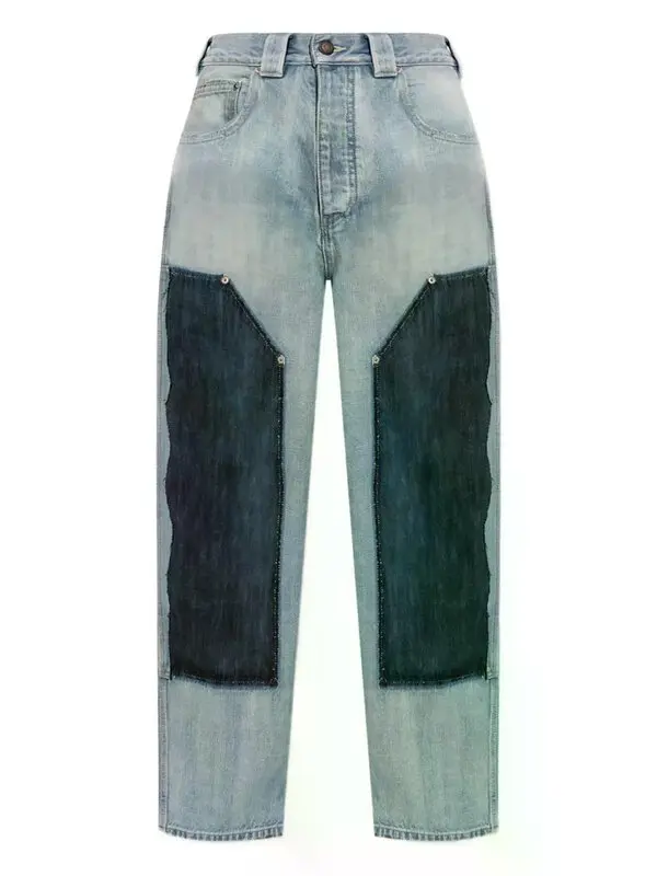 Balenciaga Patchwork Panel Jeans - Blue