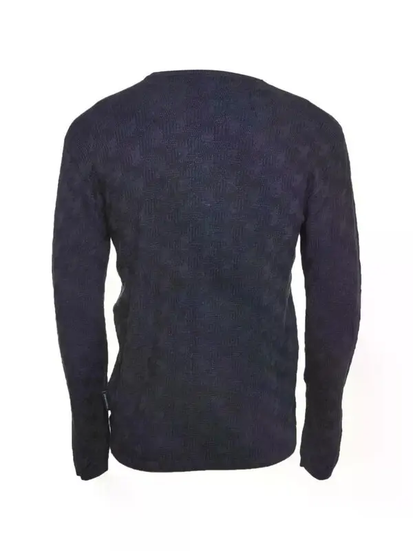 Emporio Armani Textured Knit Long Sleeve Sweater