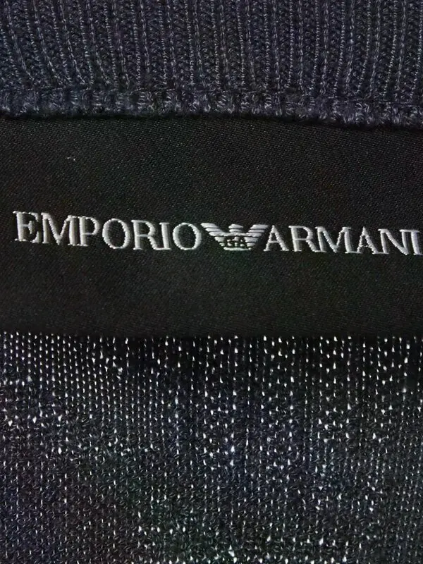 Emporio Armani Textured Knit Long Sleeve Sweater