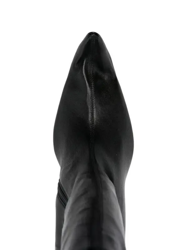Balenciaga 110mm Leather Pointed-toe Over-the-knee Boots