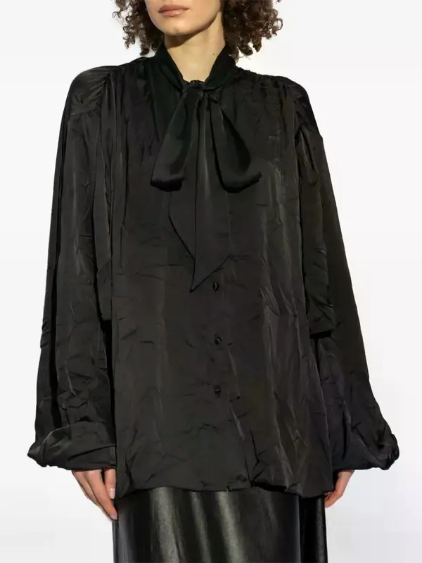 Balenciaga Pussy Bow-collar Shirt