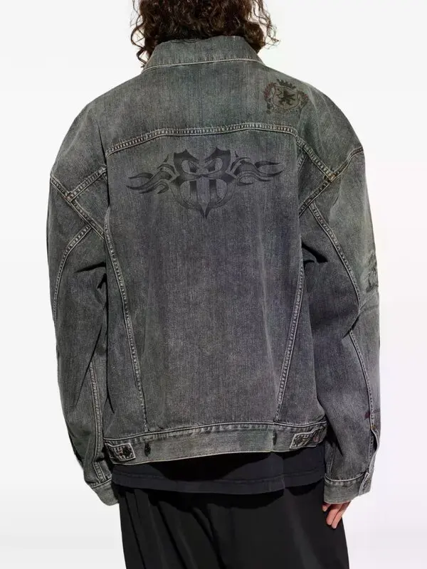 Balenciaga Tattoo-print Denim Jacket