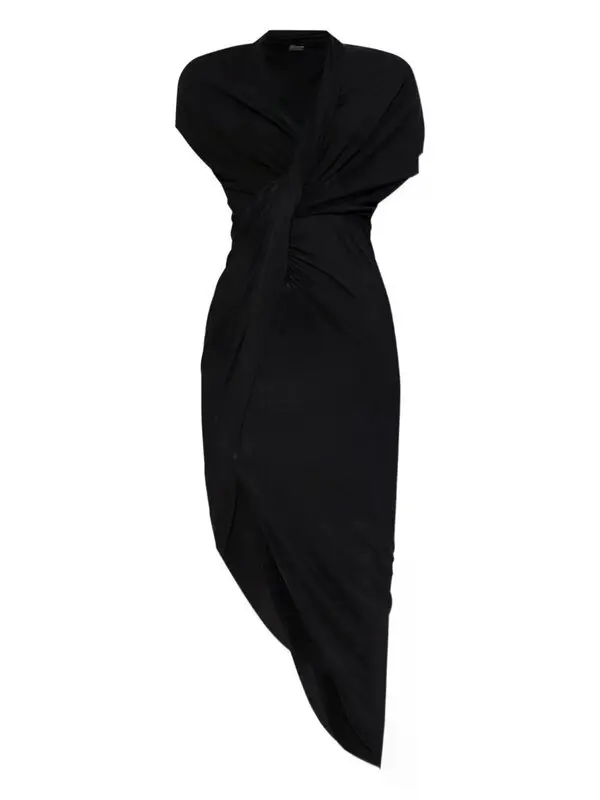 Balenciaga Draped V-neck Dress