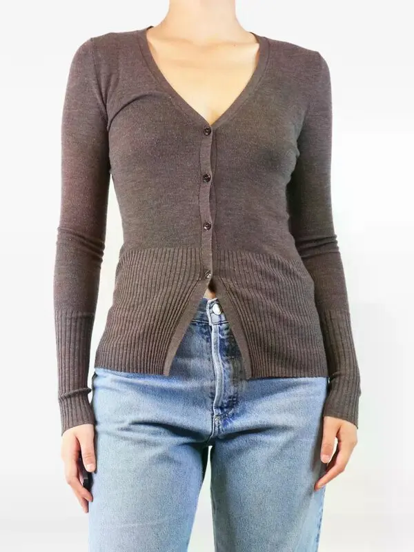 ISSUE TWELVE V-neck Ribbed Cardigan