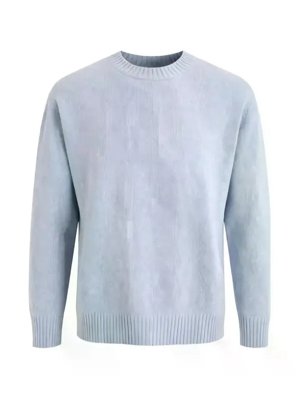 JURTA Ribbed Knit Crew Neck Sweater