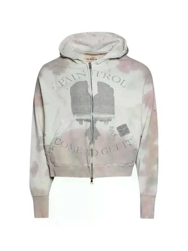 SEKRIT Distressed Tie-dye Hoodie
