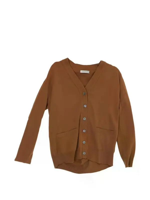 CRIME LONDON V-neck Patch-pocket Cardigan