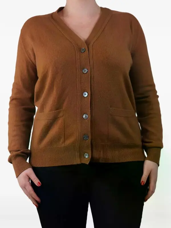 CRIME LONDON V-neck Patch-pocket Cardigan