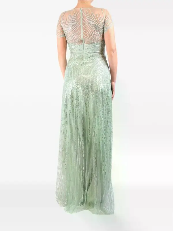 Jenny Packham Embellished Maxi Dress - Green