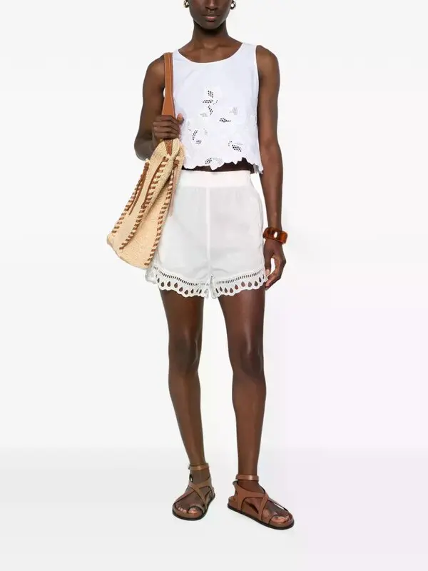 Ermanno Scervino Broderie Anglaise Shorts - White
