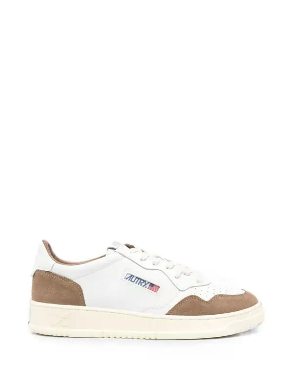 AUTRY Suede-panelled Perforated Sneakers - White