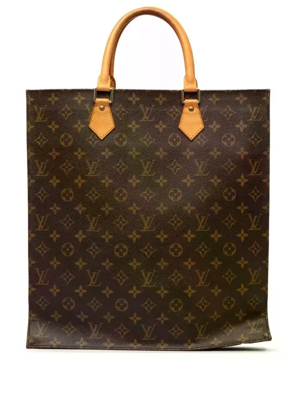 LOUIS VUITTON Monogram Sac Plat Tote Bag - Brown