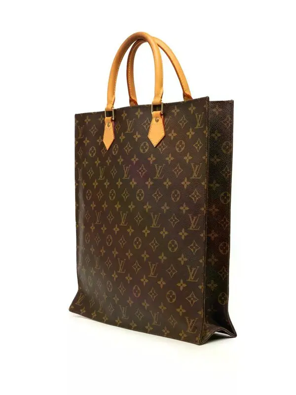 LOUIS VUITTON Monogram Sac Plat Tote Bag - Brown