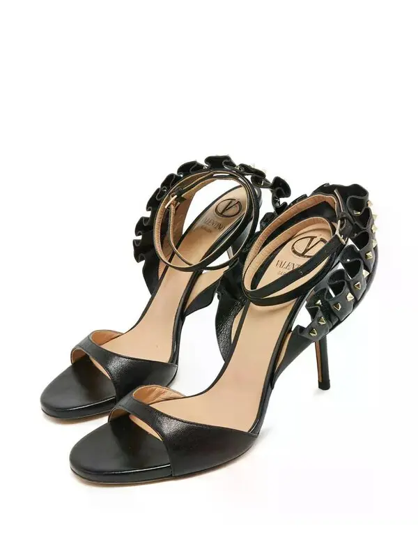 Valentino Garavani Microstud Ruffled Sandals