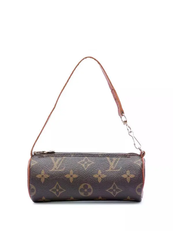 LOUIS VUITTON Monogram Papillon Pochette Handbag - Brown