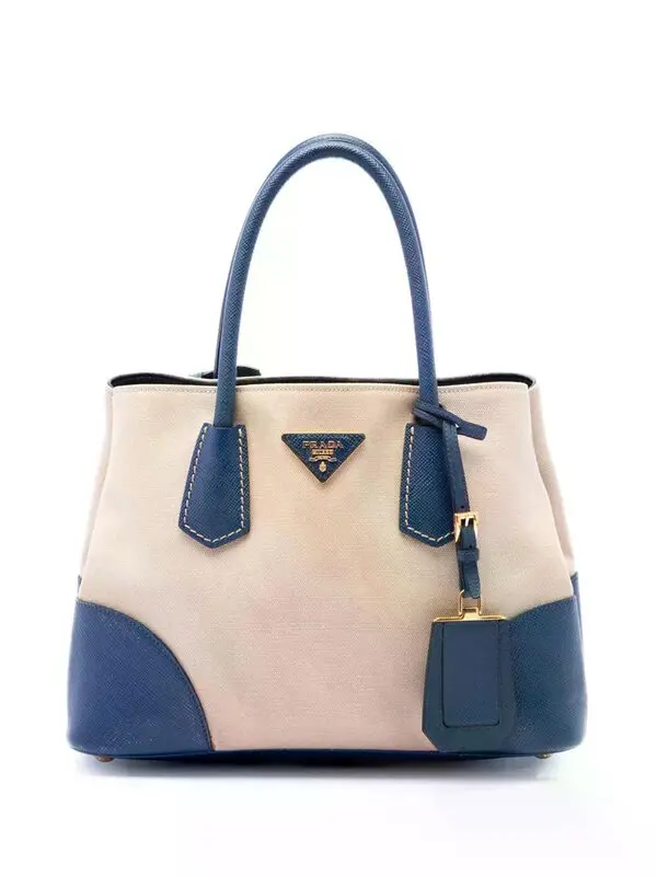 Prada Saffiano Cuir Small Double Satchel