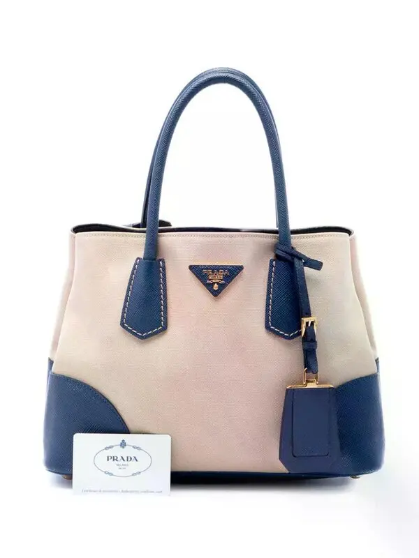 Prada Saffiano Cuir Small Double Satchel