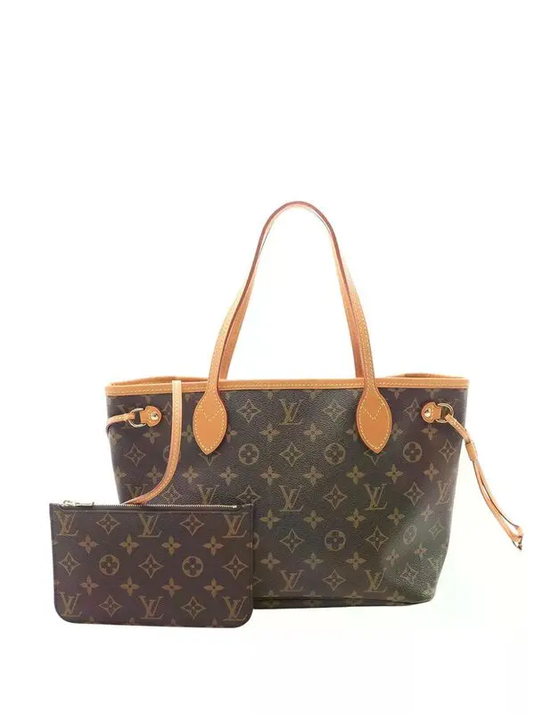 LOUIS VUITTON Monogram Neverfull Pm Tote Bag - Brown