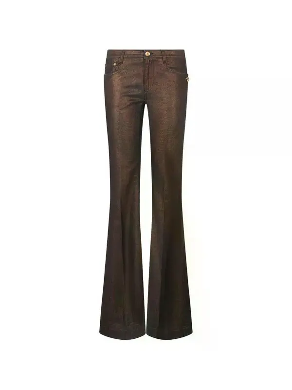 Roberto Cavalli Metallic Flared Jeans