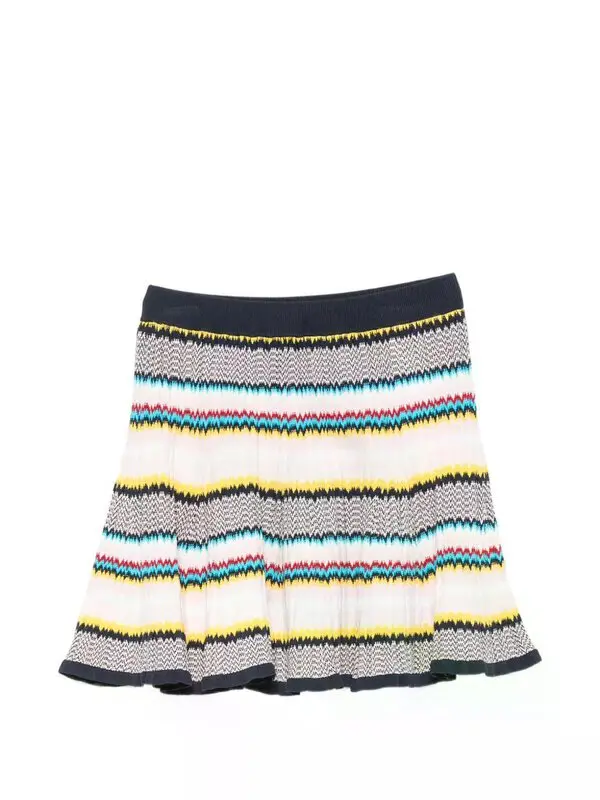 Casablanca Chevron-knit Mini Skirt