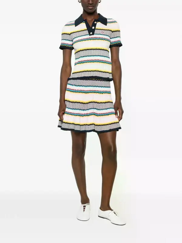 Casablanca Chevron-knit Mini Skirt