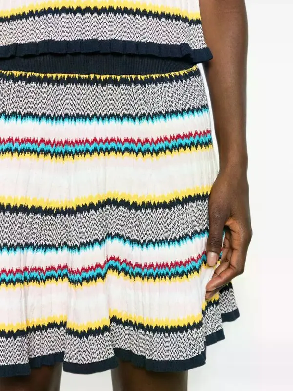 Casablanca Chevron-knit Mini Skirt