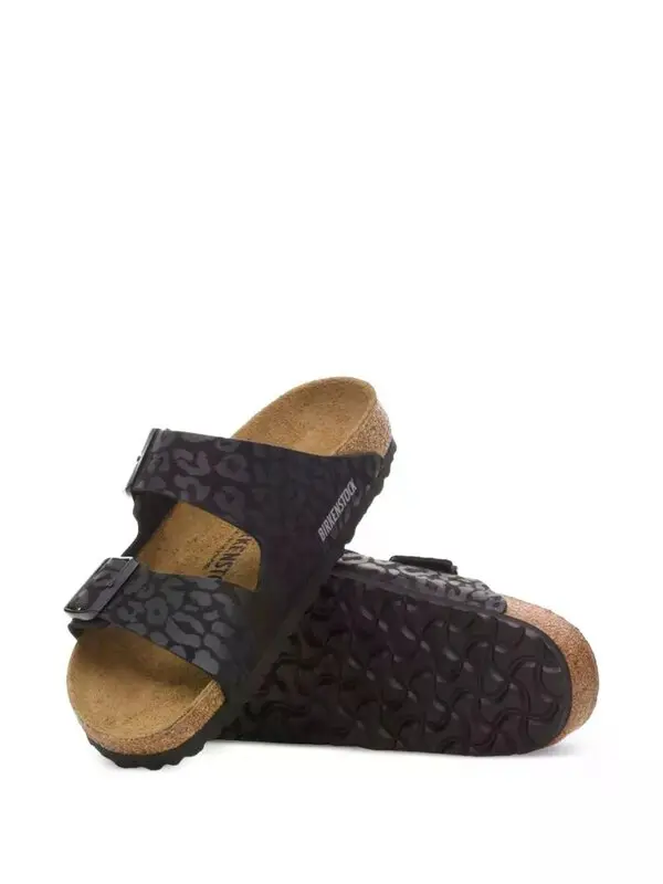 BIRKENSTOCK Arizona Leopard-print Calf Suede Slides