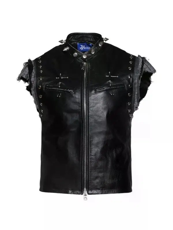 MARKING DISTANCE Studded Leather Vest