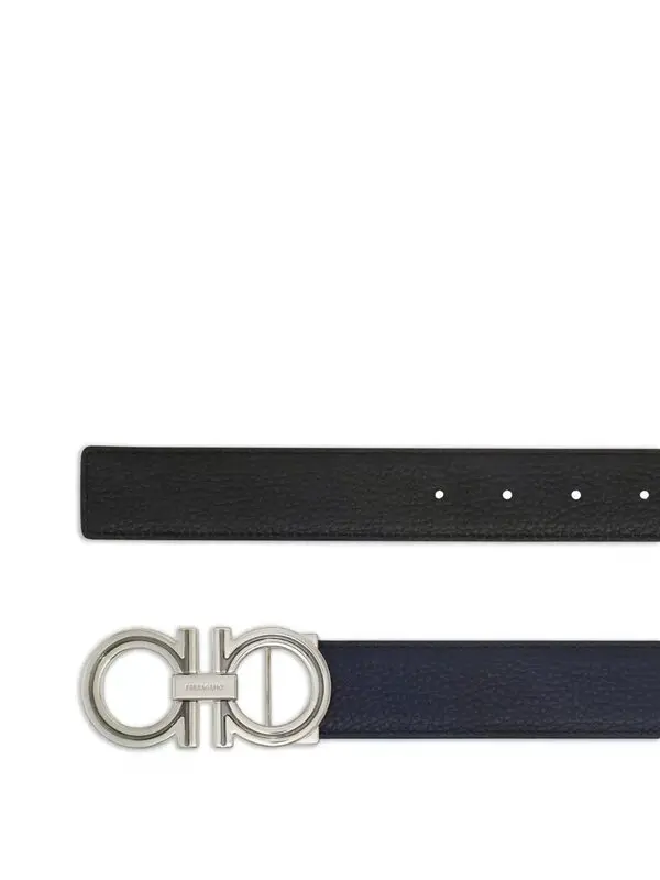 FERRAGAMO Gancini Buckle Reversible Belt - Blue