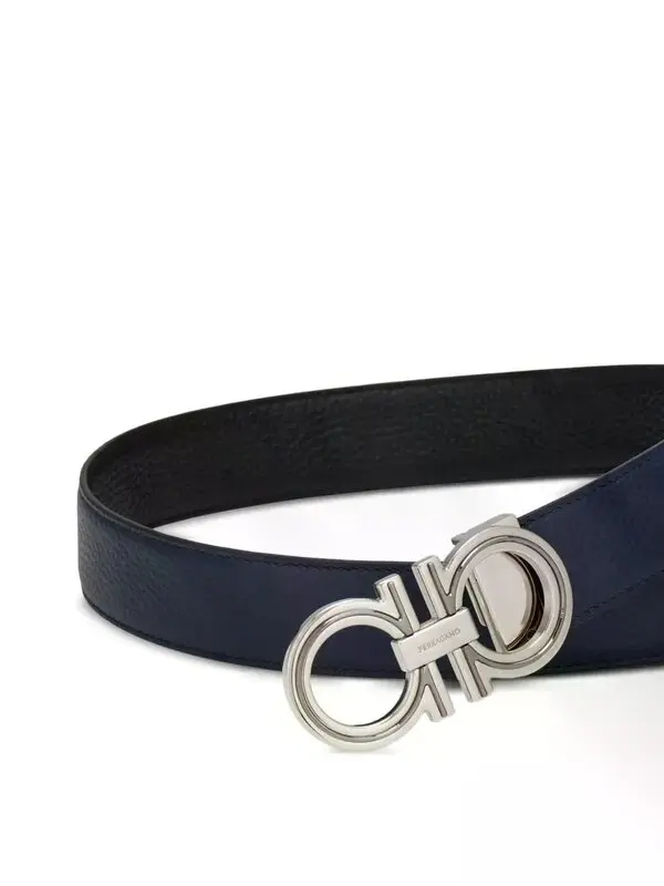 FERRAGAMO Gancini Buckle Reversible Belt - Blue